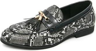 Minitoo Mocassins dété confortables pour homme avec pompon, Y2232 Noir, 44 EU