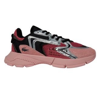 Lacoste L003 Neo Sneaker f&uuml;r Damen, Leder, Grob flach (Rosa)