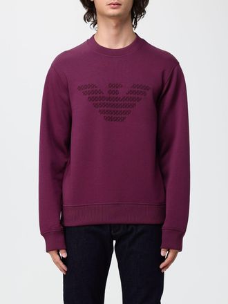 Emporio Armani Sweat zipp&eacute; en m&eacute;lange de coton &agrave; col montant avec logo Aigle