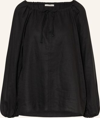 Lilienfels Lilienfels Blusenshirt Mit Leinen schwarz