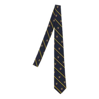 Polo Ralph Lauren Homme, Accessoires, Bleu, Taille: ONE Size Cravate Club en Soie &agrave; Rayures