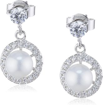 Diamonfire Damen-Ohrhänger 925 Sterling Silber Zirkonia Bridal Linie weiß 62/1456/1/111