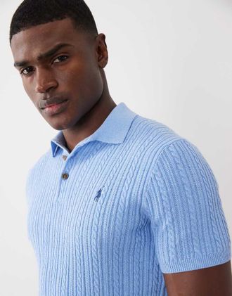 Polo Ralph Lauren Polo en maille de coton &agrave; logo embl&eacute;matique - Bleu