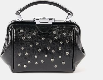 The Cambridge Satchel Company The Mini Sophie - High Shine Black Grain with Swarovski Crystals