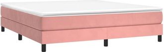 vidaXL Bettgestell Rosa 160x200 cm Samt Vidaxl