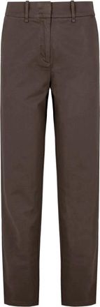 Bomboogie Femme, Pantalons, Brun, Taille: 34 FR Pantalon chino slim en satin de coton teint