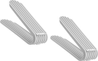 Garneck 2 Stück Doppelschicht Schuhhalter Schuhorganizer Schuhregal Platzsparend Langlebig für Zuhause und Büro zur Schuhaufbewahrung und Ordnung