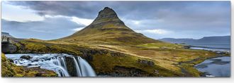 Paul Sinus Art Island - kleiner Wasserfall - Panoramabild auf Leinwand in 120x40cm
