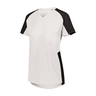 Augusta Sportswear Damen Cutter Jersey S Wei&szlig;/Schwarz Hemd, Klein