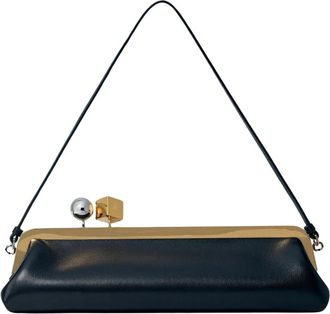 Jacquemus Femme, Sacs, Noir, Taille: ONE Size Sac &agrave; Bandouli&egrave;re G&eacute;om&eacute;trique en Cuir Lisse