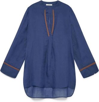 Maliparmi Maliparmi, Femme, Blouses et Chemises, Bleu, Taille: 44 FR Blouse