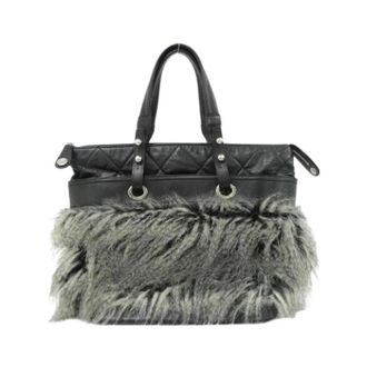 Chanel Pre-owned Paris-Biarritz Fake Fur Calf Tote Bag - - Pre-owned - Damen - Schwarzk - ONE SIZE