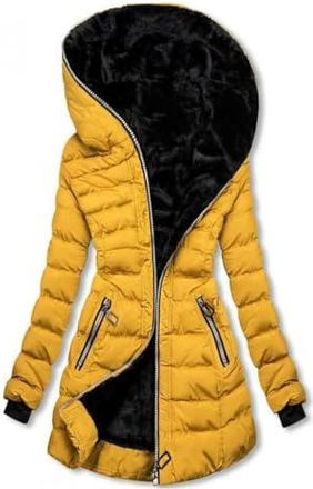 Onsoyours Veste Chaude dHiver pour Femmes Manteau à Capuche Hiver éPaissir Parka Polaire Chaude en Peluche Blousons Avec Fermeture à Glissière et Bouton Doudoun