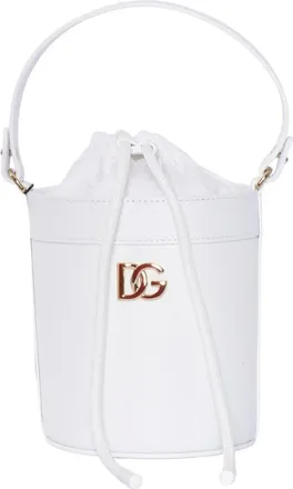 Dolce & Gabbana Femme, Sacs, Blanc, Taille: ONE Size Borsa a secchiello