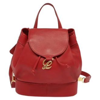 Loewe Pre-owned Lederrucksack - - Pre-owned - Damen - Rot - ONE SIZE