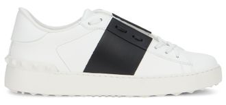 Valentino Garavani Womens Sneakers Low Leather White-Black White-Black-White Calfskin Trainers White/black/white