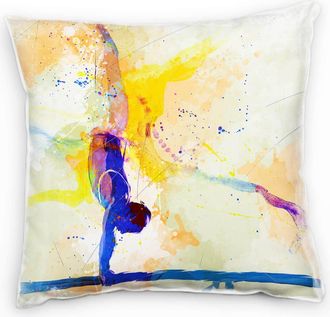 Paul Sinus Art Turnen IX Deko Kissen mit F&uuml;llung 40x40cm f&uuml;r Couch Sofa Lounge Zierkissen - Dekoration zum Wohlf&uuml;hlen