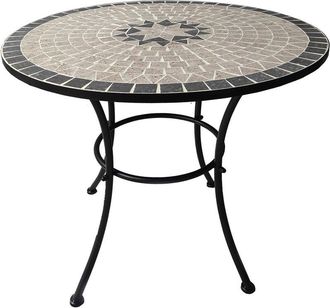 Aurora LIF - Tisch mit Mosaikdekoration Aurora &oslash; 80 cm x H.70 cm