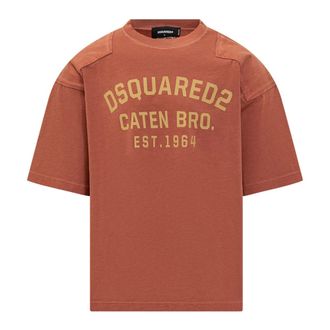 Dsquared2 Homme, Tops, Rouge, Taille: S Dyed Loose Fit T-shirt