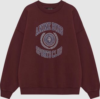 Anine Bing Sweatshirt Miles Collegiate Burgundy