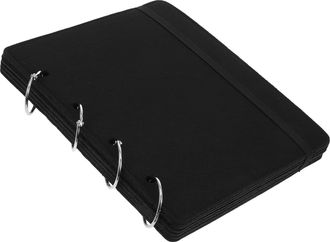 BESPORTBLE PAMINGONO Tragbarer Pin Display Organizer aus Filz Stecknadel Sammlerbuch f&uuml;r Broschen und Schuhanh&auml;nger Schwarzer Aufbewahrungsordner f&uuml;r Schmuck und