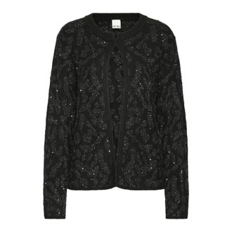 Ichi Ichi, Damen, Strickwaren, Schwarzk, 2XLGröße