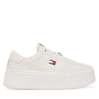 Tommy Jeans Sneakers Tommy Jeans Tjw Script Cupsole Flatform EN0EN02961 Wei&szlig;