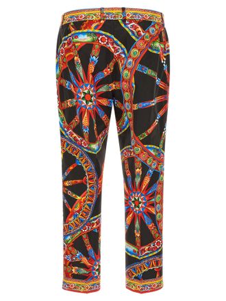 Dolce & Gabbana Womens Multicolor Cotton Casual Pants