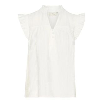 Kaffe Feminine Bluse mit R&uuml;schen&auml;rmeln - - Blouses & Shirts - Damen - Wei&szlig; - M