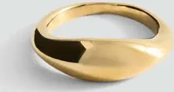 Mango Bague m&eacute;tallique or - Femme - M - MANGO