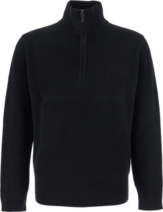 KANGRA Homme, Pulls, Noir, Taille: XL Pull noir en laine à col haut