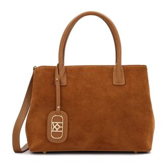 Kazar Wildleder Handtasche und Schultertasche - - Bags - Damen - Braun - ONE SIZE