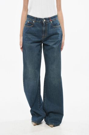 Alexander McQueen High-Waist-Jeans mit weitem Bein Alexander McQueen