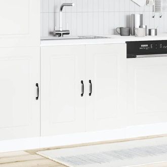vidaXL Vidaxl - Meuble bas pour &eacute;vier Kalmar blanc 80x46x81,5cm bois ing&eacute;nierie