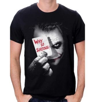 Cotton Division Cotton Division Joker Why So Serious Herren-T-Shirt, Schwarz, XL