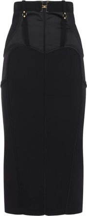 Elisabetta Franchi Femme, Jupes, Noir, Taille: 38 FR Midi Skirt