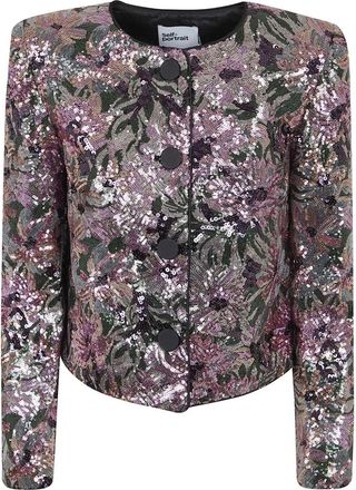 Self Portrait Femme, Vestes, Multicolore, Taille: 36 FR Floral Sequin Jacket