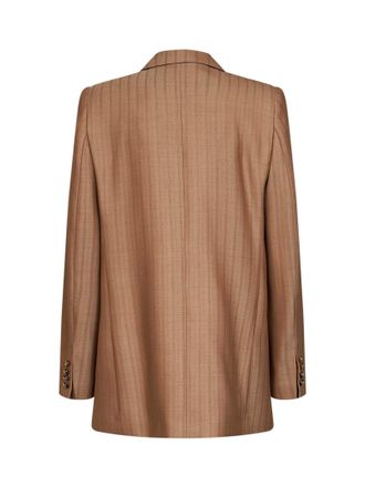Etro Womens Blazer, Double-Breasted Wool, Mud Jacket