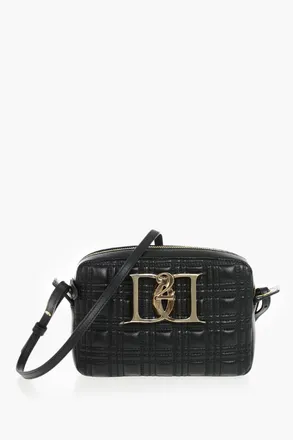 Dsquared2 Gesteppte Leder-Umh&auml;ngetasche mit Logo-Schnalle Dsquared2