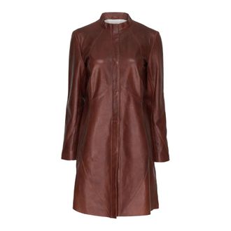 BTF-CPH Klassische Biker-Lederjacke - - Jackets - Damen - Braun - 2XL