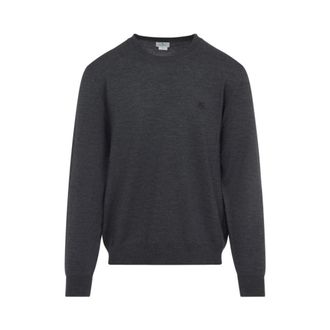 Etro Rundhals-Pullover mit gesticktem Logo - - Knitwear - Herren - Schwarzk - XL