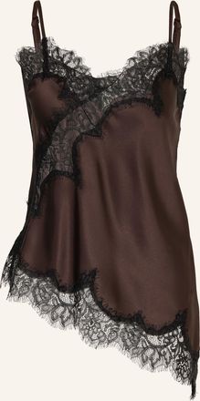 Mrs & Hugs Mrs & Hugs Satintop Mit Spitze braun