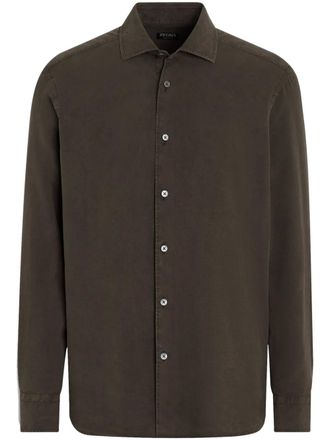 Ermenegildo Zegna Hemd aus Seide - Braun