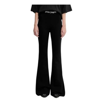 Palm Angels Classic Logo Tape Flare Pants - - Trousers - Damen - Schwarzk - M