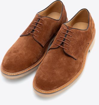 Wittchen Herren Derby-Schuhe aus braunem Wildleder