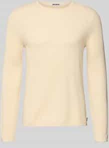 Review Basic Strickpullover mit Rundhalsausschnitt und Rollkanten