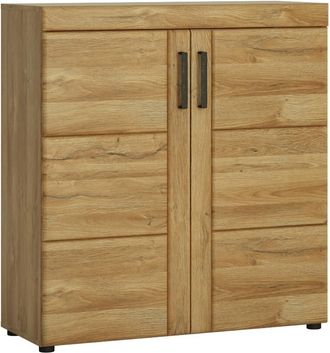 Möbelando Schuhkommode >Cortina< in Grandson Eiche Dekor - 92,8x100,2x38 (BxHxT)