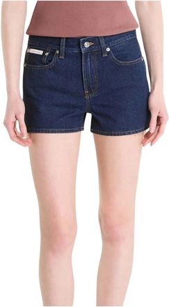 Calvin Klein Jeans Femme, Shorts, Bleu, Taille: W26 Archive Mini Short