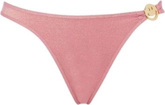 Moschino Femme, Maillots de bain, Rose, Taille: 46 FR Smiley lurex jersey swim briefs