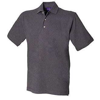 Henbury Polo &agrave; manches courtes - Homme (XL) (Gris fonc&eacute;)